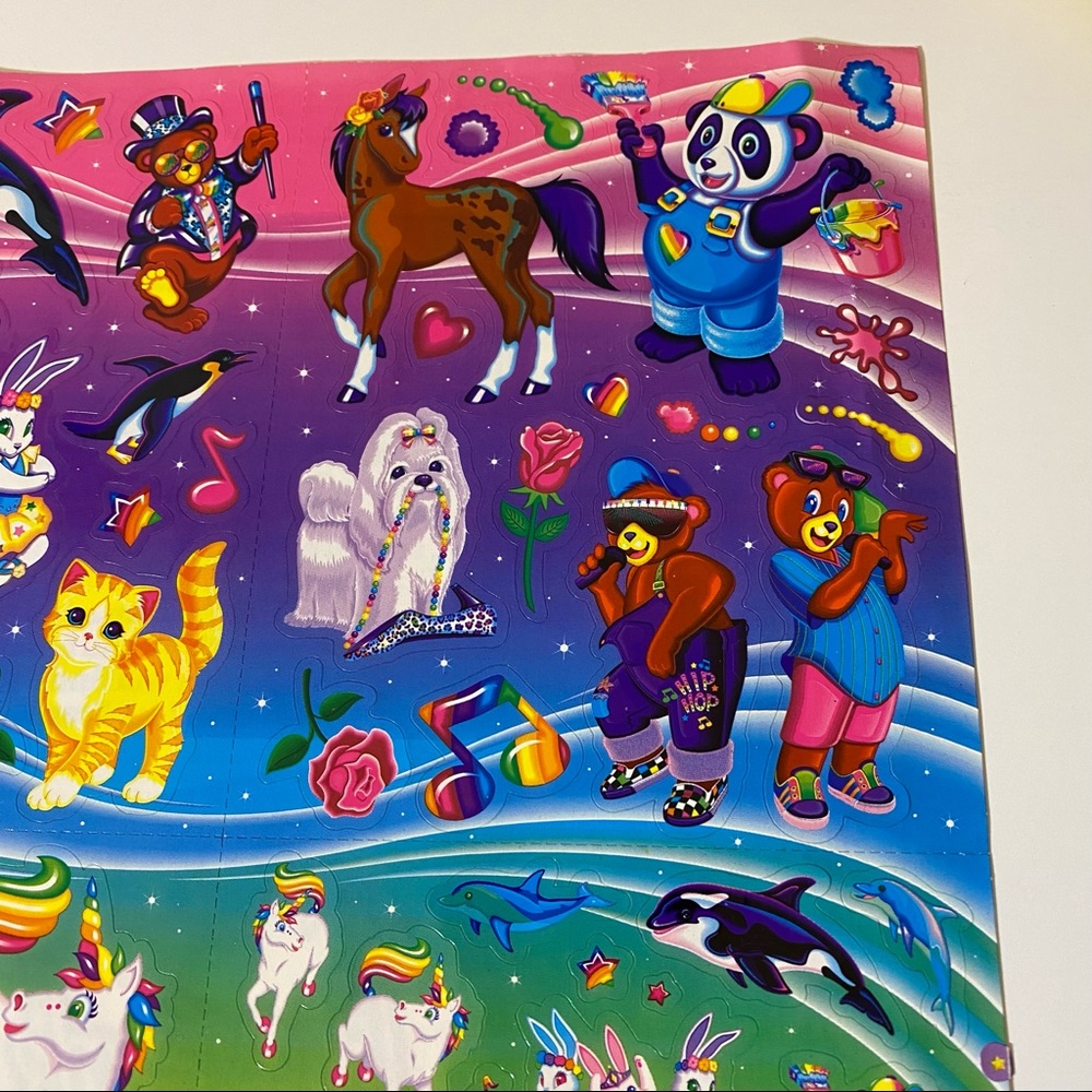 Vintage Lisa Frank Jumbo Sticker Sheet - Gem